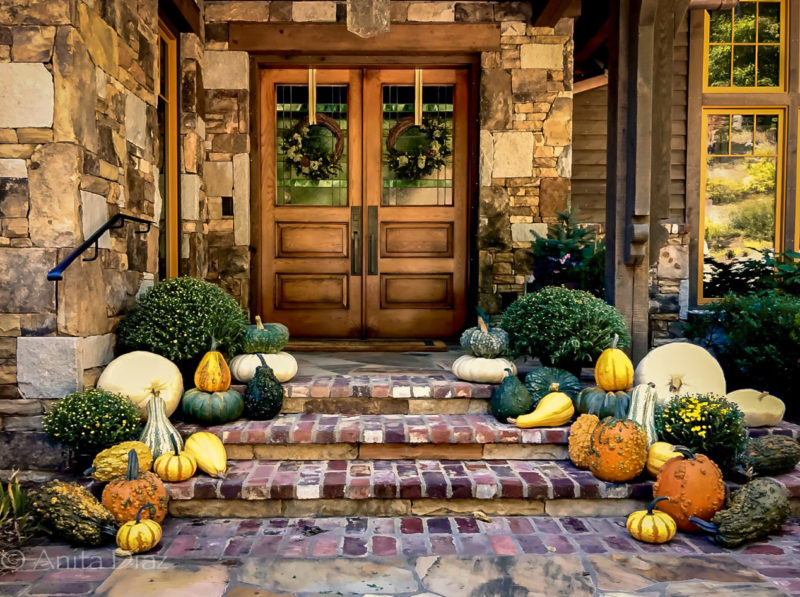 Fall Porch at Balsam Mountain Preserve - Whispering Pines Homestead