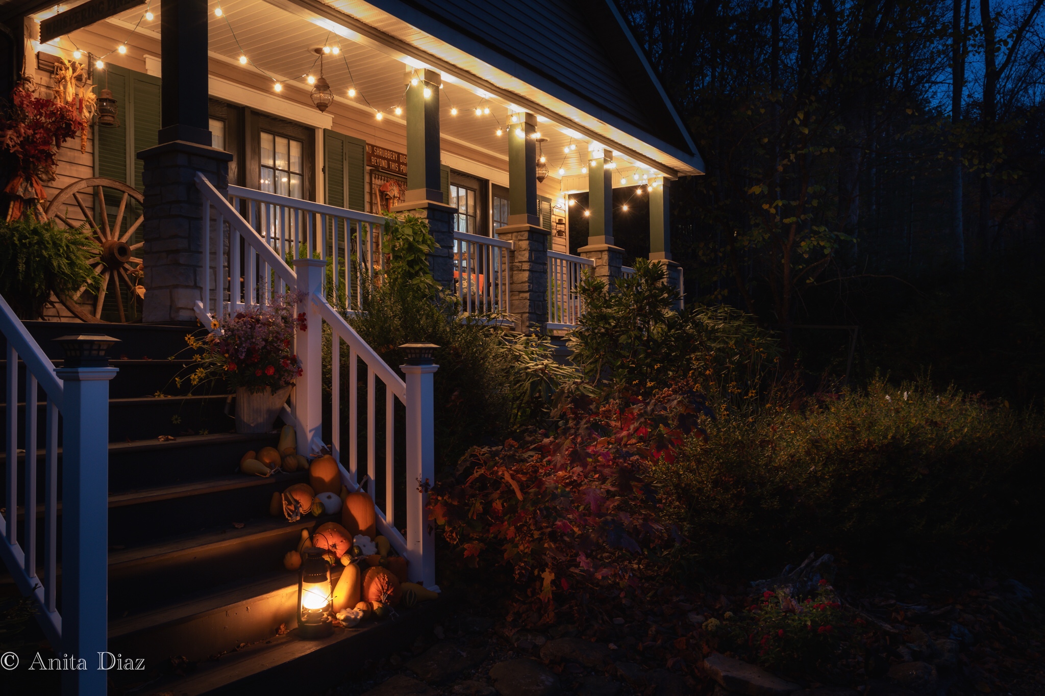 Farmhouse Fall Porch - Whispering Pines Homestead